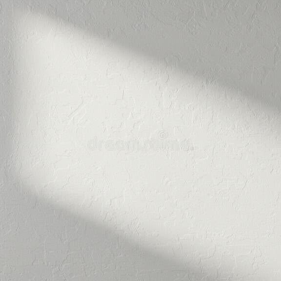 A Textured White Wall Displaying a Diagonal, Soft Shadow Cast Across ...