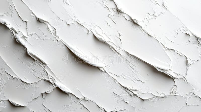A Textured White Wall with Unique Patterns Created by Thick Layers of ...