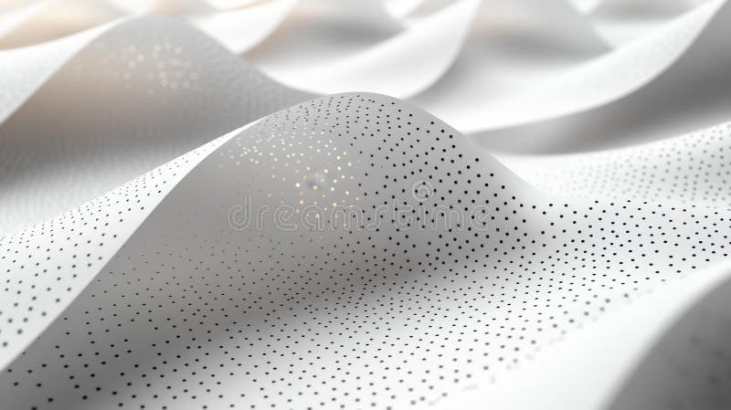 Textured White Wave with Perforated Design Generative AI Stock ...