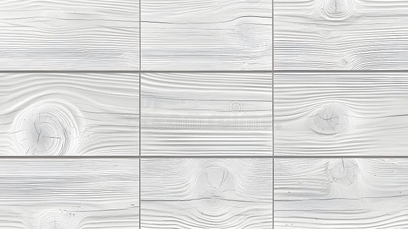 Textured White Wood Panels in a Seamless Layout Stock Image - Image of ...