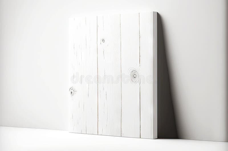 Textured White Wooden Board with Smooth Surface Stock Illustration ...
