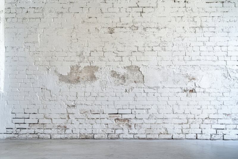 A Textured, Whitewashed Brick Wall with Soft, Smooth Surfaces, Creating ...
