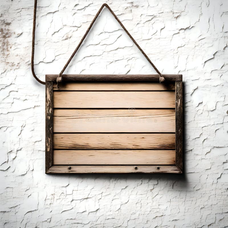 Texture Wooden Board Hanging - Ai Generated Image Stock Illustration ...