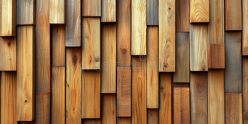 Textured Wooden Wall Displaying Various Shades and Patterns Created by ...