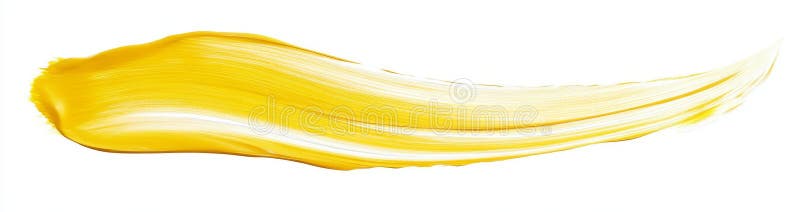 A Textured Yellow Paint Mark, Isolated and Placed on a Transparent ...