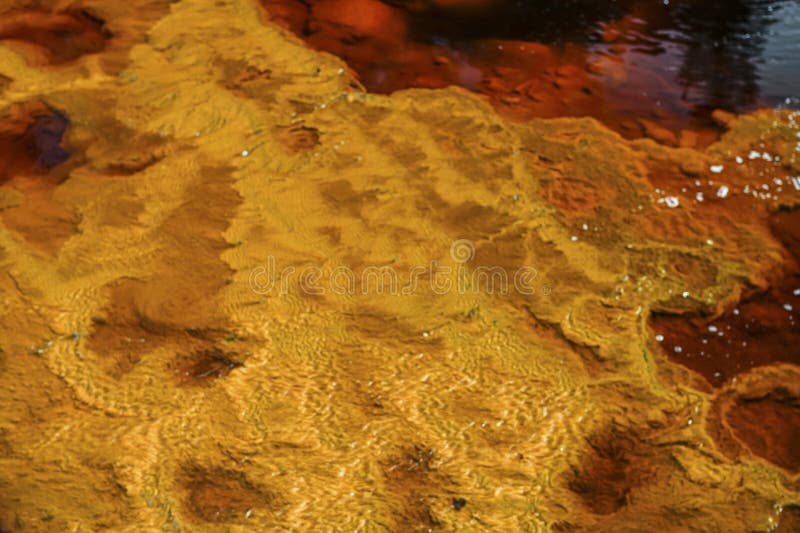 Textured Yellow River Sediments with Rippling Water Stock Image - Image ...
