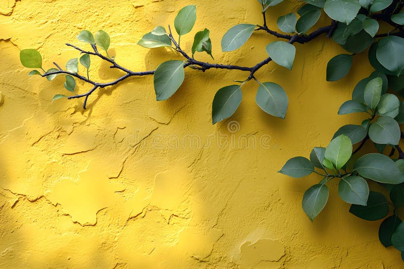 A Textured Yellow Wall with a Subtle Gradient, Providing a Warm and ...