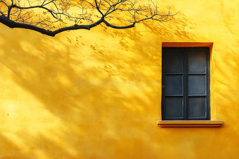 A Textured Yellow Wall with a Subtle Gradient, Providing a Warm and ...