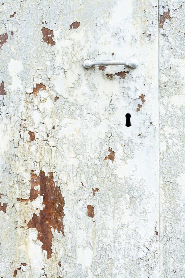 Textureed Old Steel Door with Paint and Rust Stock Image - Image of ...