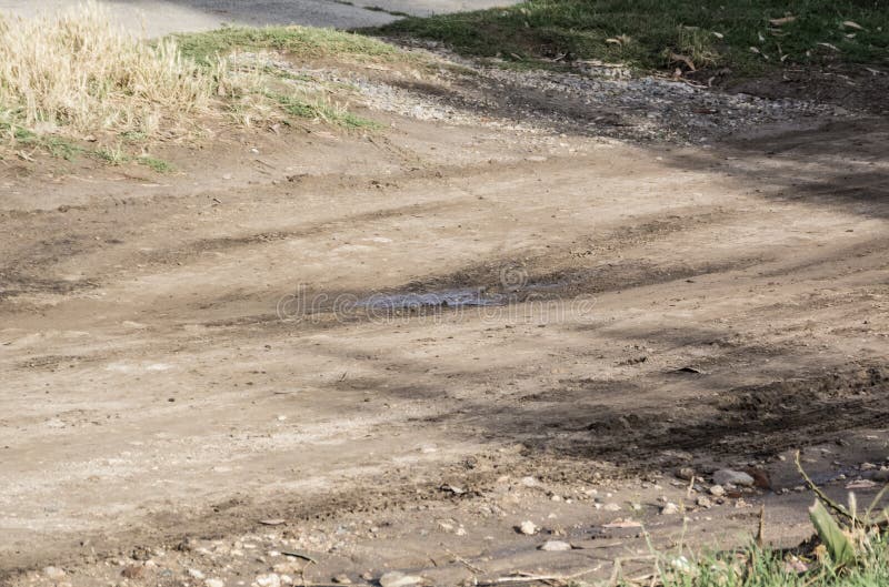 Road of mud with tracks stock image. Image of graphic - 176120601