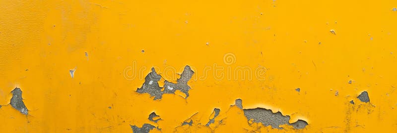 Textures of an Amber Yellow Wall Featuring Stained Concrete and Rough ...