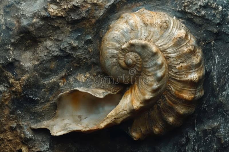 Textures of Antique Shells in Stone. Wallpaper Background Stock Image ...