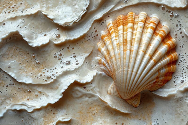 Textures of Antique Shells in Stone. Wallpaper Background Stock Image ...