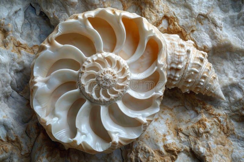 Textures of Antique Shells in Stone. Wallpaper Background Stock Image ...