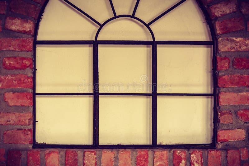 Window in Rounded Rectangle Shape with Blinds Stock Photo - Image of ...