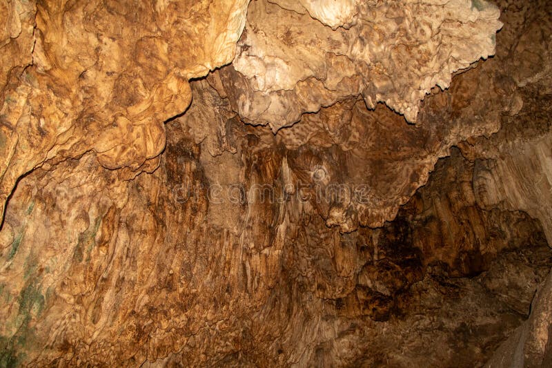 Textures and Colors Inside a Limestone Cave Stock Photo - Image of ...