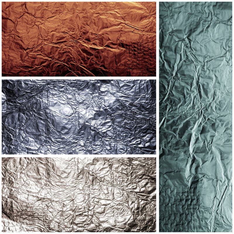 Crumpled Foil Texture in Green Color Stock Image - Image of crumpled ...