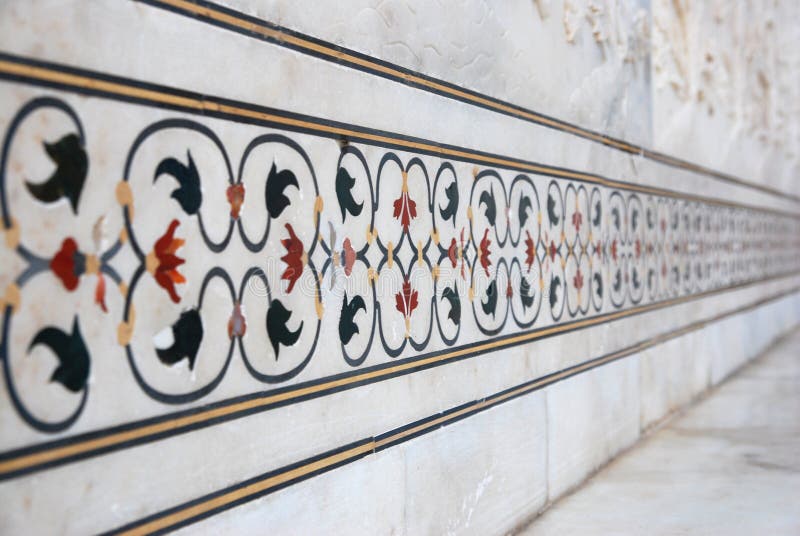 Taj Mahal, details stock photo. Image of memorial, mahal - 23330560