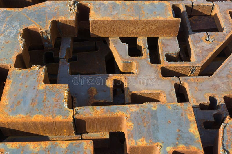 Textures of Discarded Metal Stock Image - Image of abstract, rusted ...