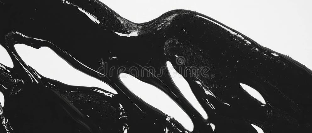 Black Ink Patterns Create Unique Textures on a Pure White Background in ...