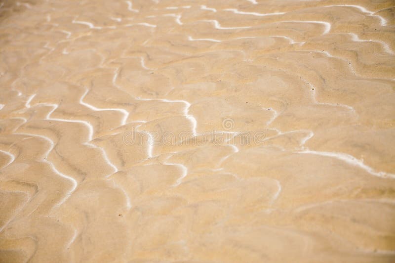 Textures in the Form of Lines in the Sand at the Beach, Caused by the ...