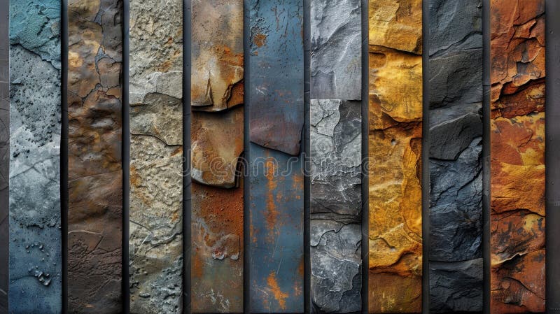 Textures Made of Natural Multicolored Stones. Multicolored Stone Blocks ...