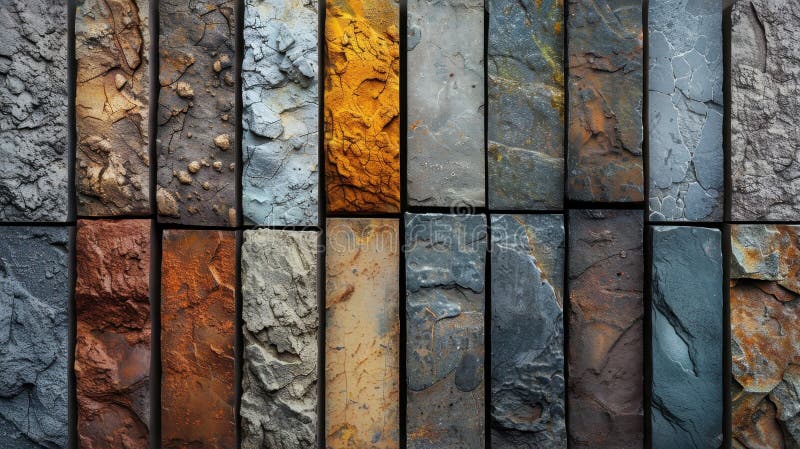 Textures Made of Natural Multicolored Stones. Multicolored Stone Blocks ...