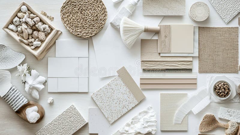 The Textures Mood Board Presents Material Samples for Interior Design ...