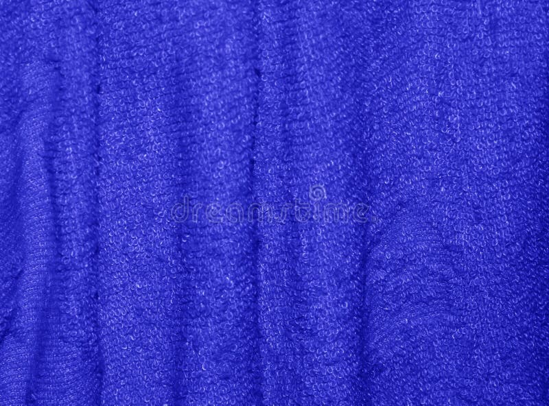 Textures and Patterns of Fresh Blue Towels with Wavy Folds are Used As ...