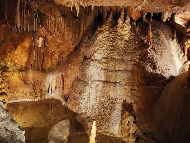 Textures and Patterns Inside a Grotto Stock Photo - Image of hollow ...