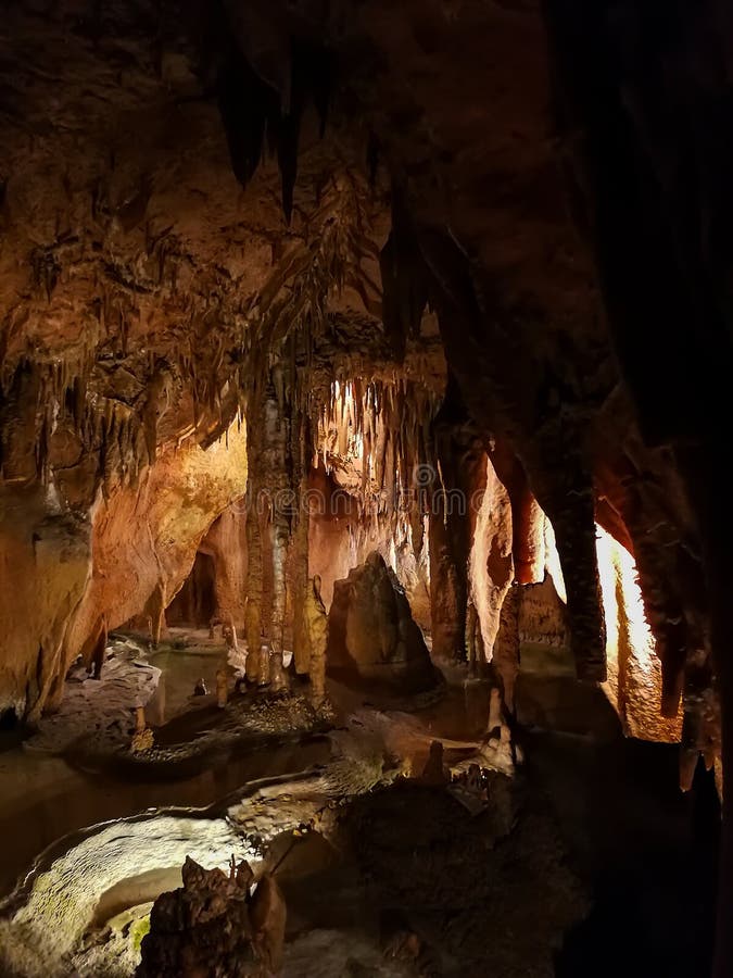 Textures and Patterns Inside a Grotto Stock Photo - Image of ...