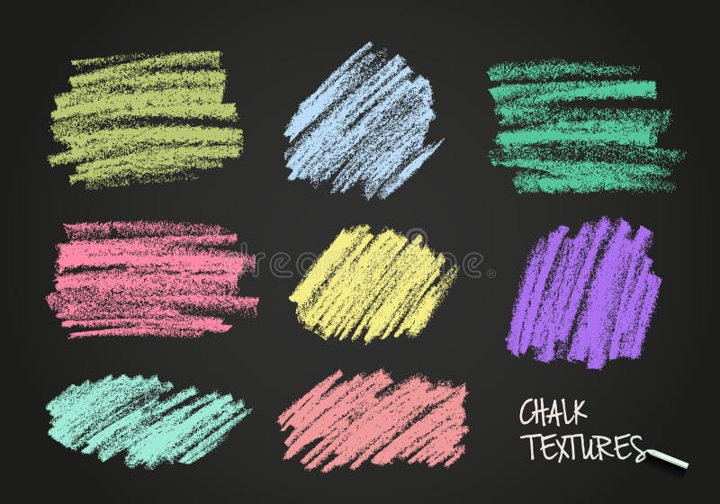 Textures Strokes of Chalk and Charcoal. Pastel Colors Brushes. High ...