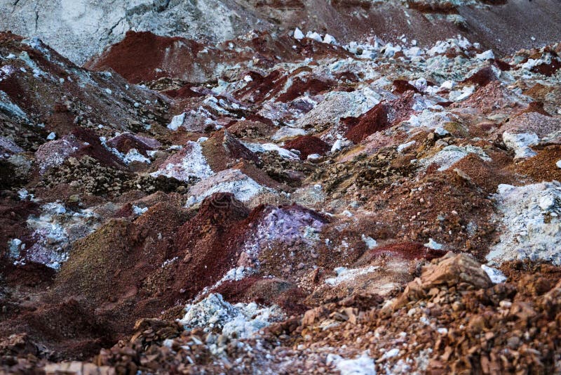 Textures of Various Clay Layers Underground in Clay Quarry after ...