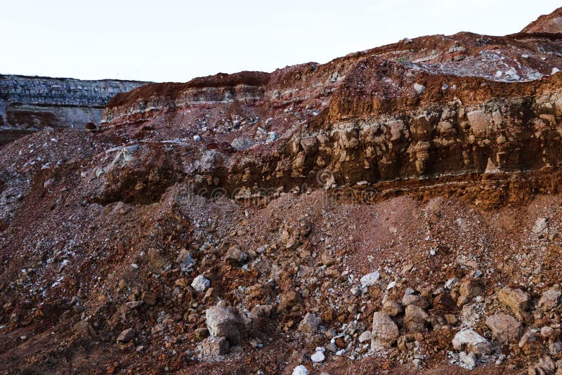 Textures of Various Clay Layers Underground in Clay Quarry after ...