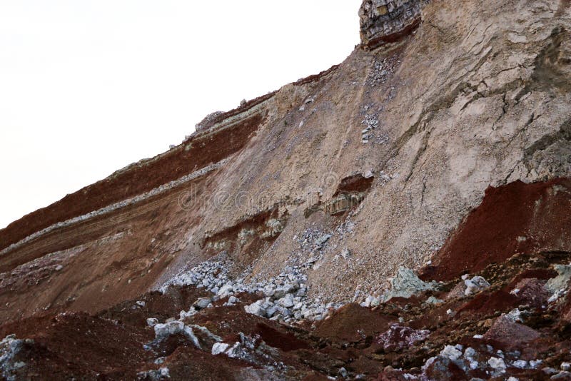Textures of Various Clay Layers Underground in Clay Quarry after ...