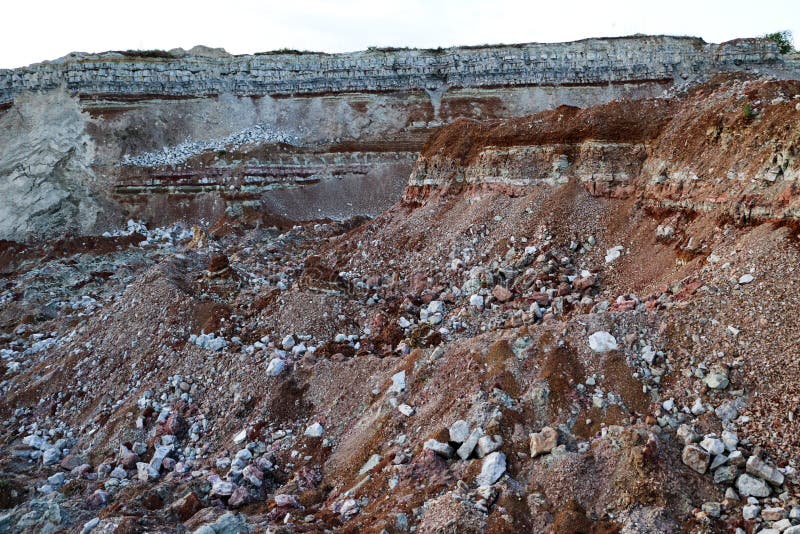 Textures of Various Clay Layers Underground in Clay Quarry after ...