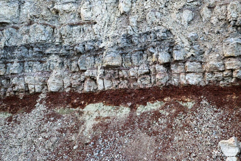 Textures of Various Clay Layers Underground in Clay Quarry after ...