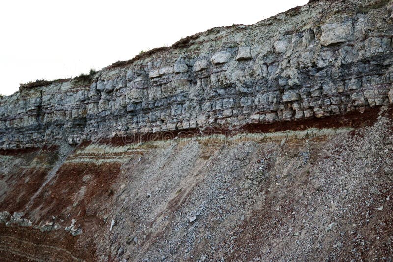 Textures of Various Clay Layers Underground in Clay Quarry after ...