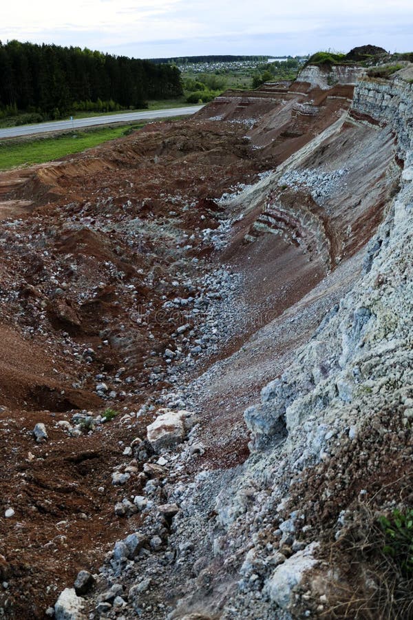 Textures of Various Clay Layers Underground in Clay Quarry after ...