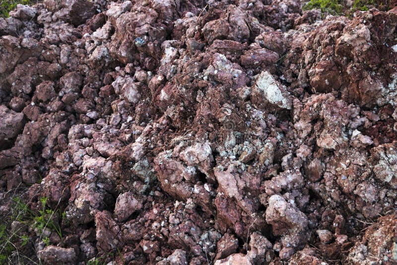 Textures of Various Clay Layers Underground in Clay Quarry after ...