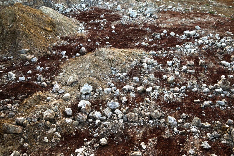 Textures of Various Clay Layers Underground in Clay Quarry after ...