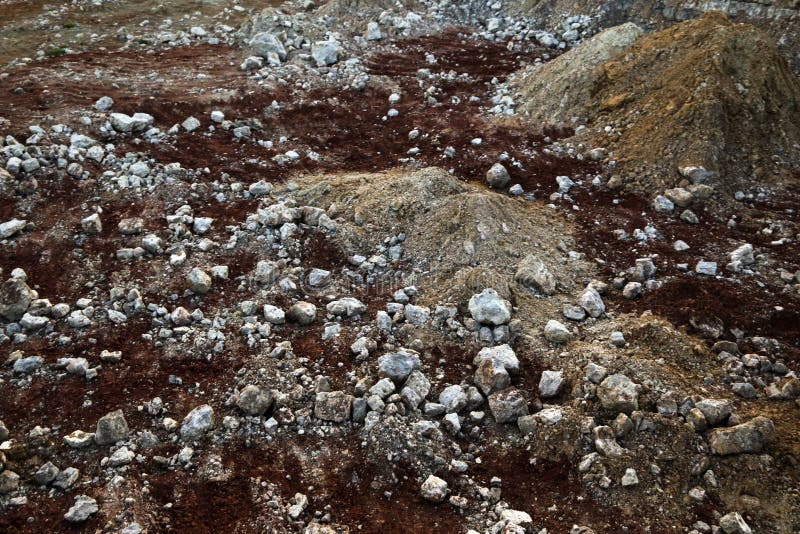 Textures of Various Clay Layers Underground in Clay Quarry after ...