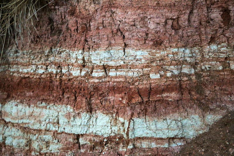 Textures of Various Clay Layers Underground in Clay Quarry after ...