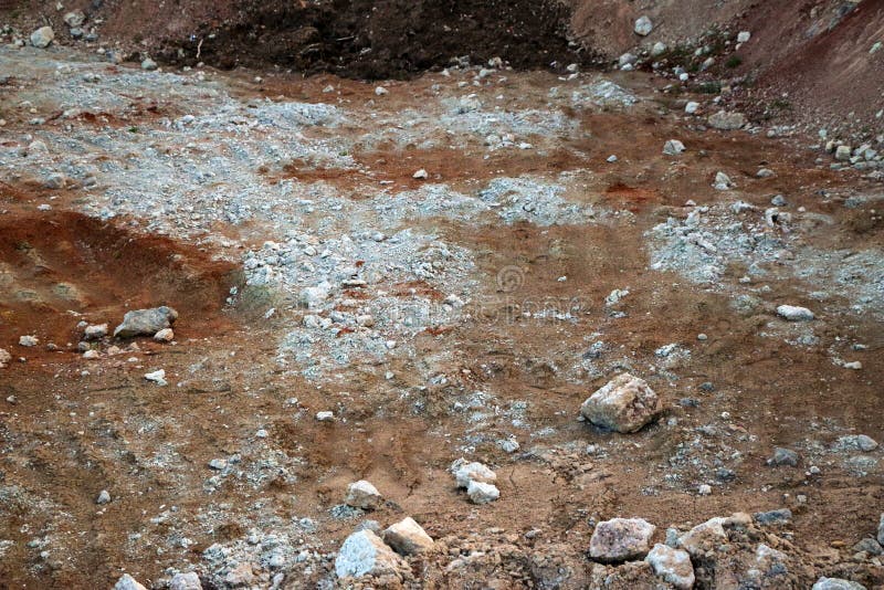 Textures of Various Clay Layers Underground in Clay Quarry after ...