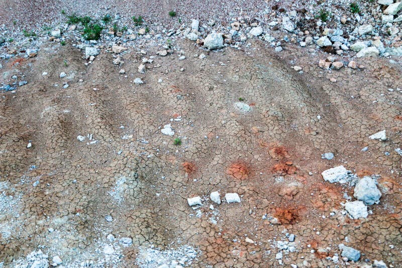 Textures of Various Clay Layers Underground in Clay Quarry after ...