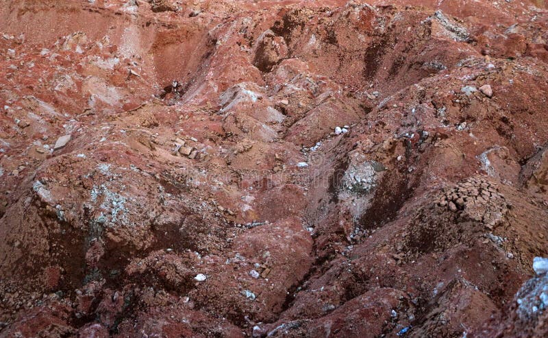 Textures of Various Clay Layers Underground in Clay Quarry after ...