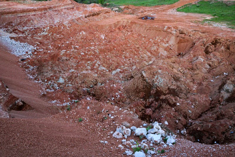 Textures of Various Clay Layers Underground in Clay Quarry after ...