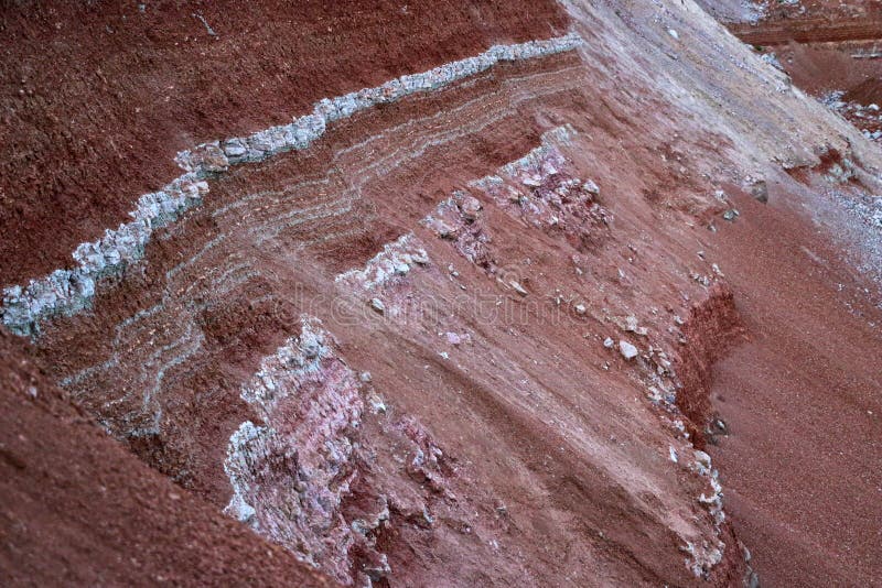 Textures of Various Clay Layers Underground in Clay Quarry after ...