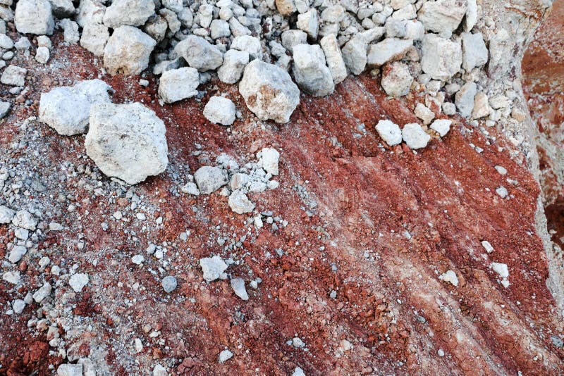 Textures of Various Clay Layers Underground in Clay Quarry after ...