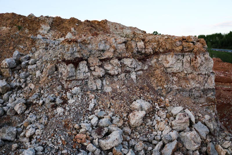 Textures of Various Clay Layers Underground in Clay Quarry after ...